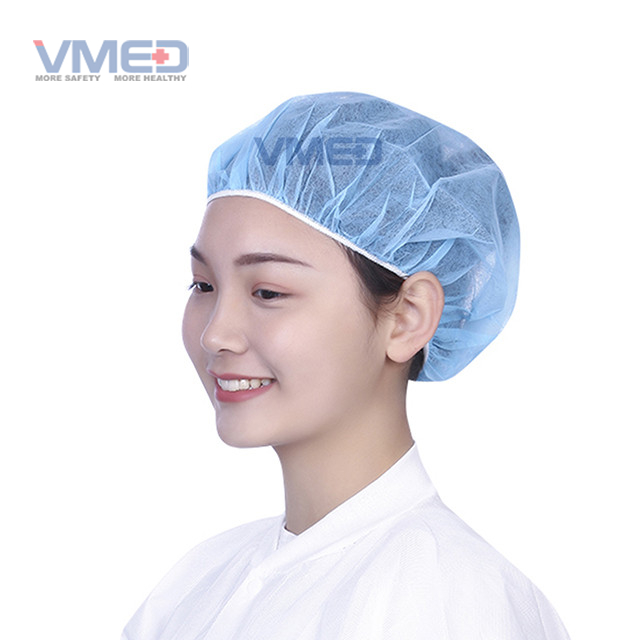 Light Blue Protective Non-woven Nurse Cap from China manufacturer - Vench